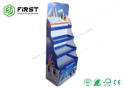 Cina Espositore pieghevole di carta ondulato del pavimento di vendita al dettaglio di promozione delle esposizioni di pavimento del cartone in vendita