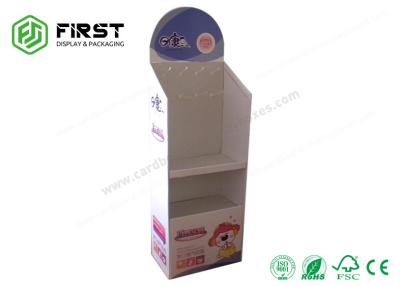 China Custom Supermarket Cardboard Floor Display Stand Foldable POP Carton Display Stand for sale