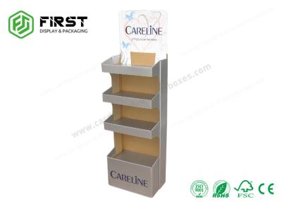 China Glossy / Matt Lamination Cardboard Floor Displays CMYK Printing Customized Logo for sale