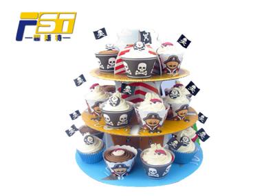 China Biodegradable Cardboard Cake Display Screen Printing Customized Specification for sale