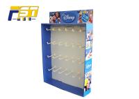 China Custom Cardboard Side Wing Display with Hooks, Eco-Friendly Counter Display Stand MOQ 100pcs for sale