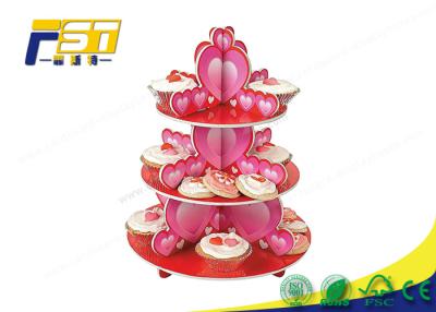 China OEM ODM Cardboard Cake Display Stand Digital Printing Environmental Protection for sale