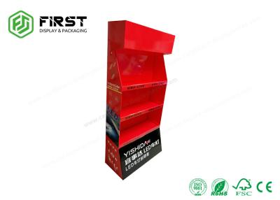 Cina Il colore su ordinazione ha stampato le esposizioni di pavimento riciclabili del cartone per il supermercato in vendita