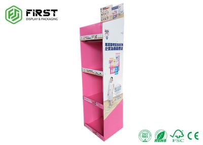 China Custom Color Printed Cardboard Floor Displays , Cardboard Display Stands For Promotion for sale