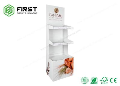 China Advertising Custom Pop Recyclable Cardboard Floor Displays Stand With Logo Printed for sale