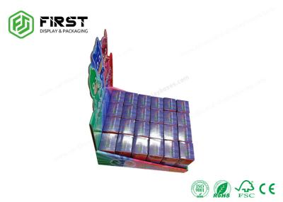 China Full Color Printing Customized Foldable Corrugated PDQ Paper Counter Display For Retail Store for sale