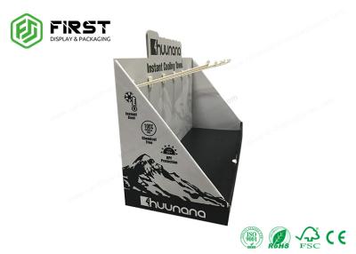 China Custom Recycled Paper Cardboard Hanging Countertop Display PDQ Display With Hooks For Retail for sale