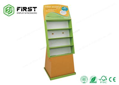China POP Floor Display OEM Foldable Paper Cardboard Floor Display Stand Custom Printed for sale