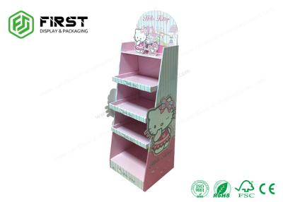 China POP Floor Display OEM Foldable Paper Cardboard Floor Display Stand Custom Printed for sale