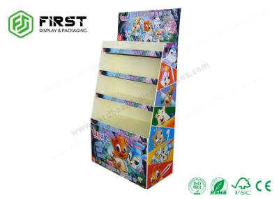 Cina 4 scaffali di carta ondulati pieganti del banco di mostra del pavimento del cartone del supermercato degli scaffali in vendita
