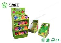 China Customized Free Standing POP Foldable Corrugated Floor Display Shelf 120cm for sale