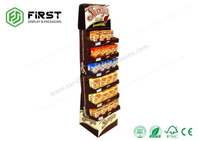 Cina Espositore pieghevole su misura del pavimento del cioccolato del cartone del supporto ondulato del cartone in vendita