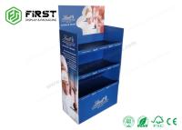 China Custom Corrugated Cardboard Chocolate Floor Display Stand Foldable 100pcs MOQ for sale