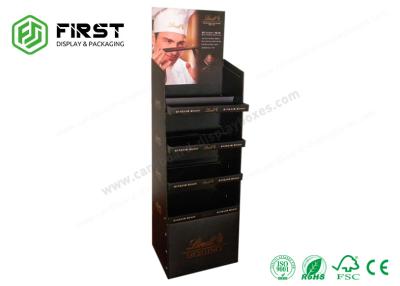 Cina Espositore pieghevole su misura del pavimento del cioccolato del cartone del supporto ondulato del cartone in vendita