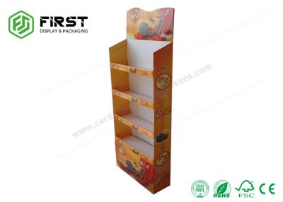 Cina Espositore pieghevole su misura del pavimento del cioccolato del cartone del supporto ondulato del cartone in vendita