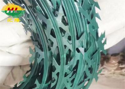 Китай Пересеченный зеленый цвет колючей проволоки Концертина катушки 450/500/600мм покрыл стандарт ЭН продается