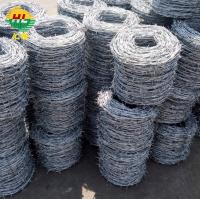 China 350mm Coil Diameter Galvanized Barbed Wire Corrosion Resistance for sale