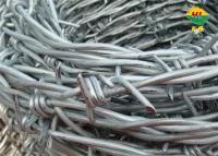 China Double Twisted Galvanized Iron Barbed Wire 200m Length Roll for sale