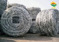 China Double Twisted Galvanized Iron Barbed Wire 200m Length Roll for sale