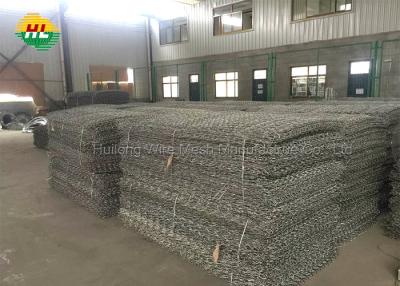 China 2x0.5x0.5m Steel Gabion Box Wire Mesh , Hexagonal Stone Gabion Cages for sale