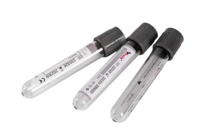 Sodium Fluoride or glucose tube  grey glass or PET material