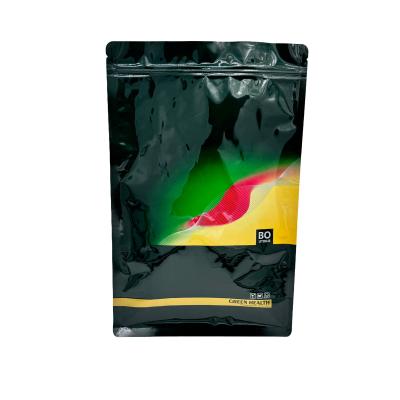 China 2.5kg Custom Brilhante Dourado Pesado Forte Alumínio Folha de Metal Recapotável Quadrado Bottom Seco Saco de Embalagem de Alimentos para Cão à venda