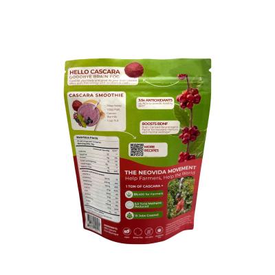 Cina PBAT PLA Kraft 100% compostabile sacchetti in piedi con cerniera per imballaggi in polvere di alimenti secchi in vendita