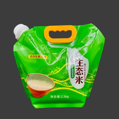 China 2.5 L Heavy Duty Wide Mouth Custom Liquid Spout Bags With Handle For Packaging Drinks for sale