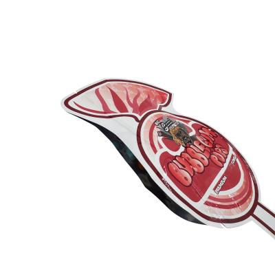 China Heart Candy Lollipop Die Cut Shape Herbruikbare Flat Mylar Zipper Bags Voor snoep Bloemen Bladeren Te koop