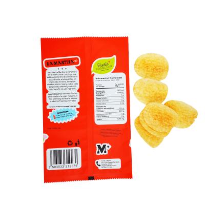 China Op maat gedrukt oliebestendige plastic folie met achterkant bekleed verzegeld kussensakje voor chips, chips, snacks, droge voedselverpakkingen Te koop