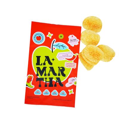 China Op maat gedrukt oliebestendige plastic folie met achterkant bekleed verzegeld kussensakje voor chips, chips, snacks, droge voedselverpakkingen Te koop