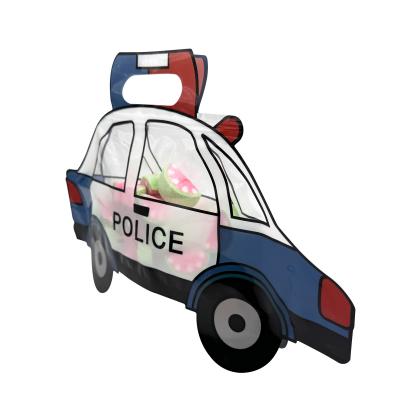 China Cartoon Politie Auto Shaped Die Cutting Stand Up Pouch Bags Groothandel met hervergrendelbare rits voor voedsel Snacks opslag Te koop