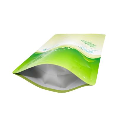 Cina Custom Design Aluminium laminato verde Stand Up pouch con elevata proprietà di barriera in vendita