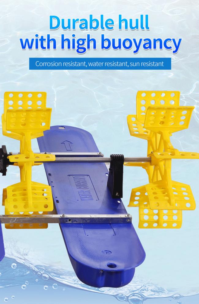 Fish Pond 4 Impellers 1.5Kw 380V 304 Stainless Steel Motor Paddle Wheel Aerator 2