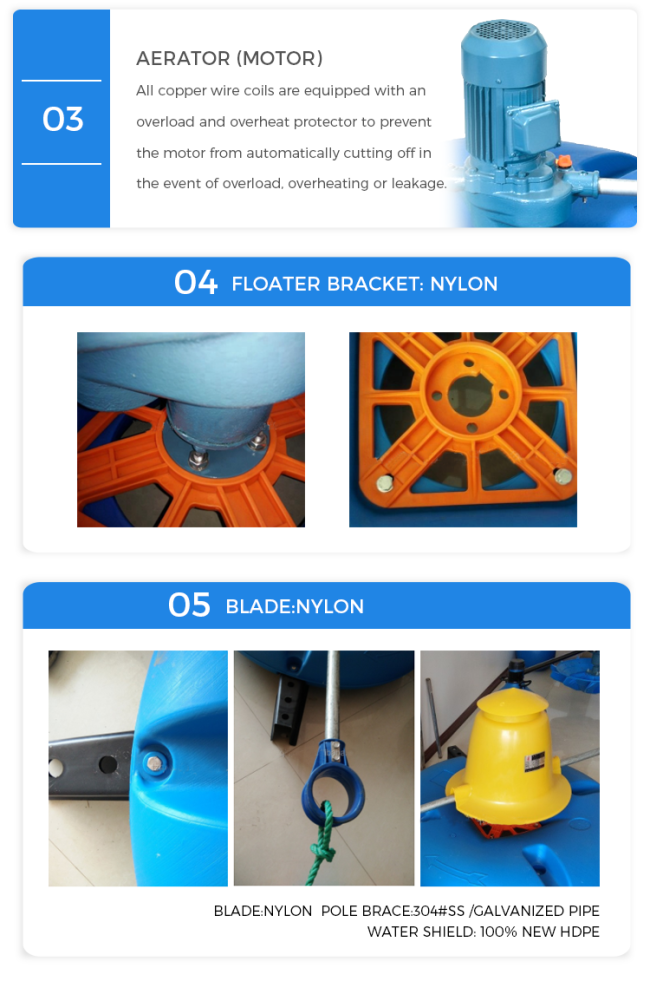 2HP Automatic Surge Type Floating Aerator For Fish Pond 1