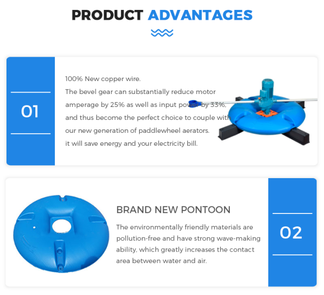 2HP Automatic Surge Type Floating Aerator For Fish Pond 0