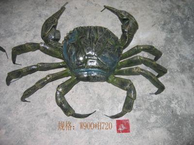China Hairy Crab Resin Art Sculpture Spray Painted Outdoor Decoration for sale