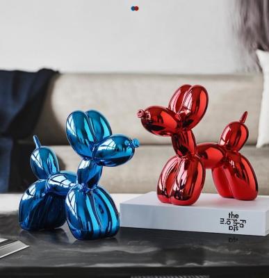 China Resin balloon dog sculpture nano spray metal texture effect for sale