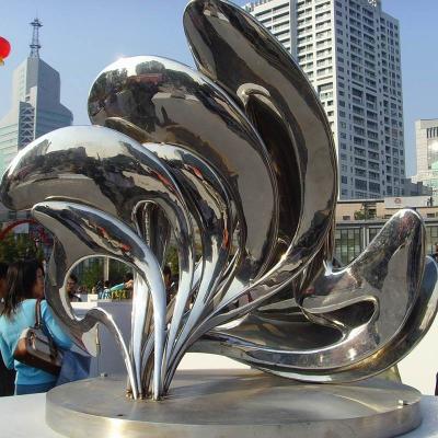 China Polishing Outdoor Pool Stainless Steel Mirror Sculpture Welcome To Figure for sale