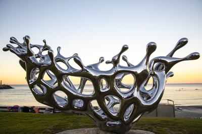 China Casting Stainless Steel Abstract Tree Sculpture Garden Decoration for sale