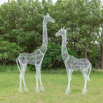 Stile di superficie di lucidatura del pallone della scultura della giraffa di acciaio inossidabile