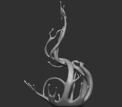 China Vivid And Dynamic Water Wave Sculpture Model Diagram Square Decoration for sale