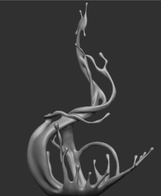 China Vivid And Dynamic Water Wave Sculpture Model Diagram Square Decoration for sale