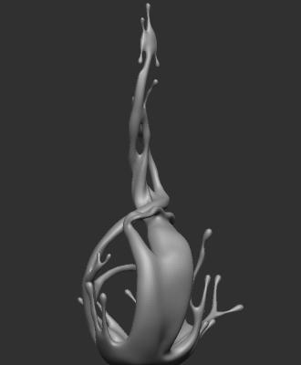 China Vivid And Dynamic Water Wave Sculpture Model Diagram Square Decoration for sale