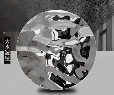 China Customized Metal Lighting Sculpture Stainless Steel Water Corrugated Plate for sale