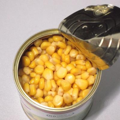 China Factory Price Premium 184G Chinese Canned Sweet Corn with Plastic Spoon and Cap for sale