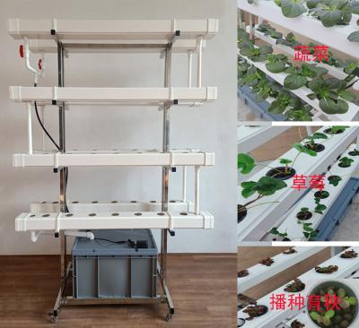 China Customizable Complete Multi- Layer NFT Square Channel Vertical Hydroponic Growing System Kits to Grow Strawberry Lettuce for sale