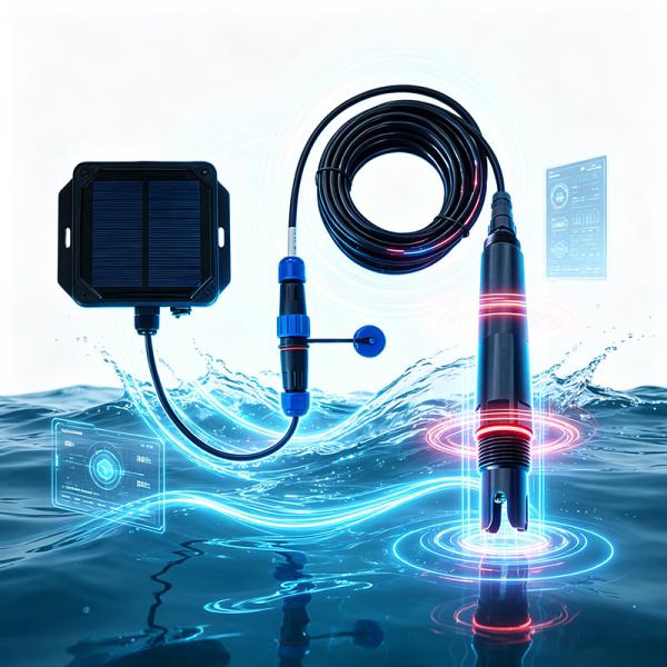 Quality LoRaWAN wireless transmission solar powered water quality magnesium ion detector with a high range of 0~1000mg/L for sale
