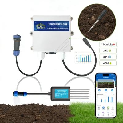 China LoRaWAN soil sensor designed for large area farmland and orchard monitoring with multi parameter detection capabilities for sale