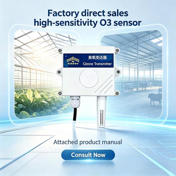 Quality ZONEWU RS485 Ozone Sensor in Greenhouse Agriculture Farm Oxygen Detector, Intelligent O3 Ozone Transmitter Modbus for sale